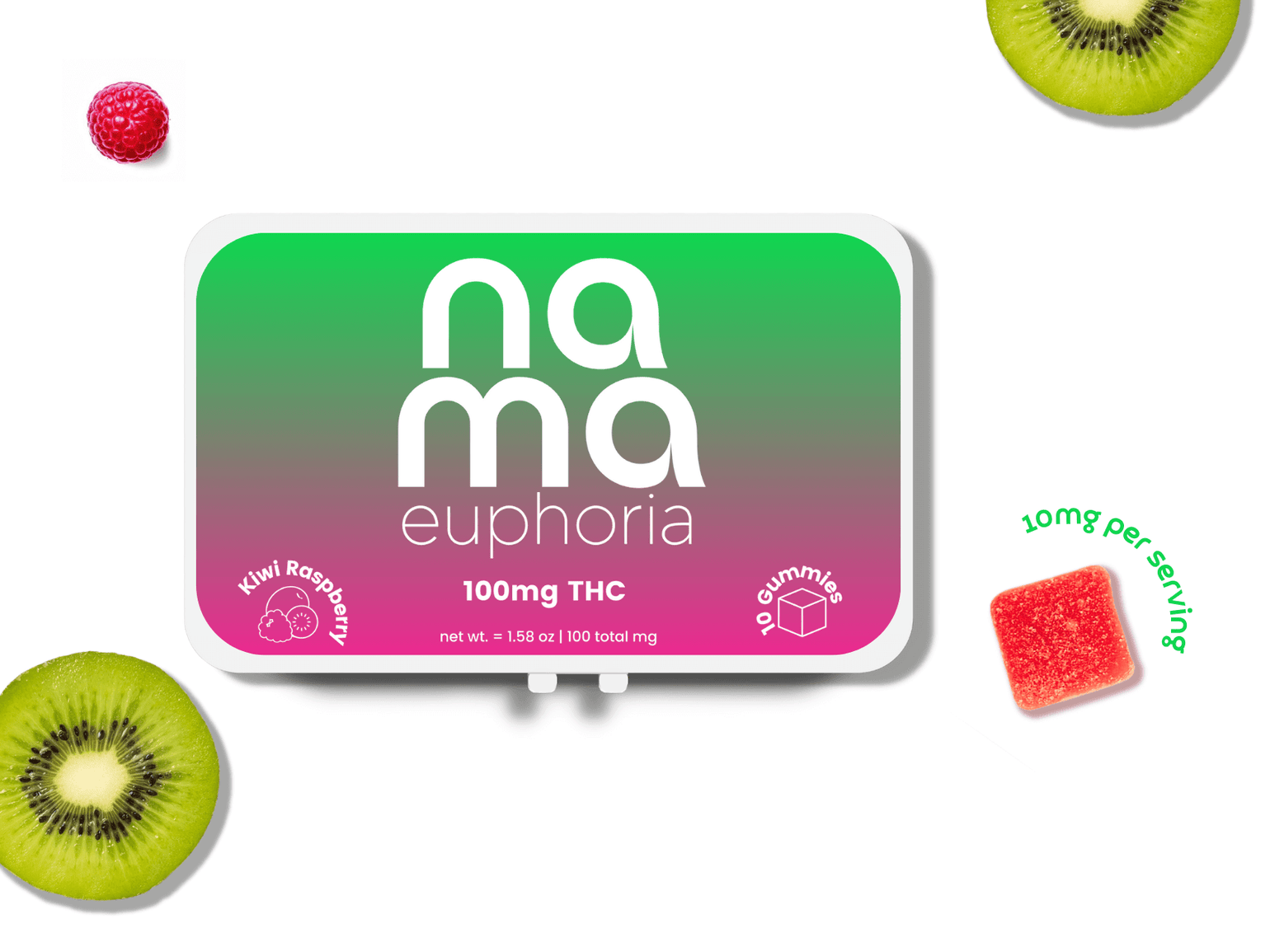 Euphoria Kiwi Raspberry [10ct] – nama